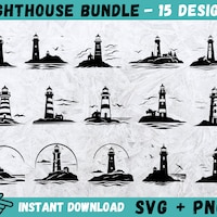 Lighthouse Svg - Etsy