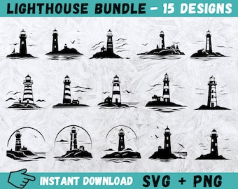 Lighthouse SVG, Ocean Svg, Lighthouse Cricut, Sea Clipart, Lighthouse ...