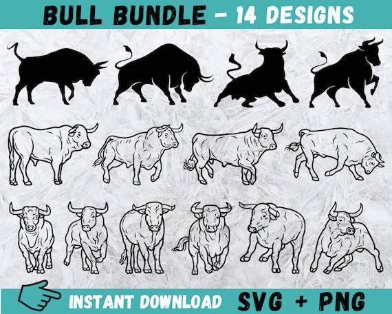 Running Bull Silhouette