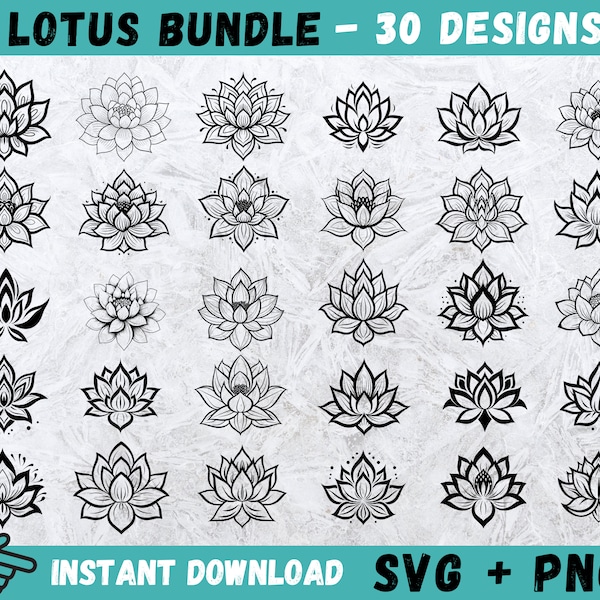 Lotus Outline - Etsy