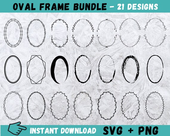 Simple Oval Frame Vector