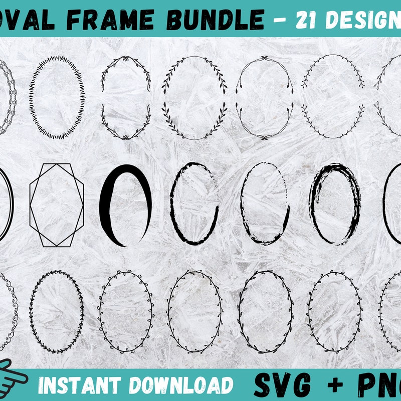 Oval Frame Svg - Etsy
