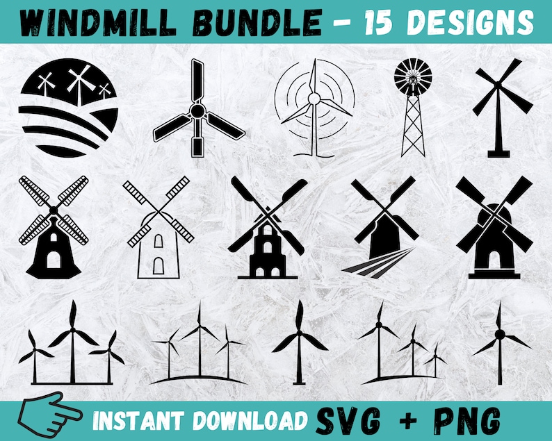 Windmill SVG Wind Turbine Svg Windmill Cricut Mill - Etsy