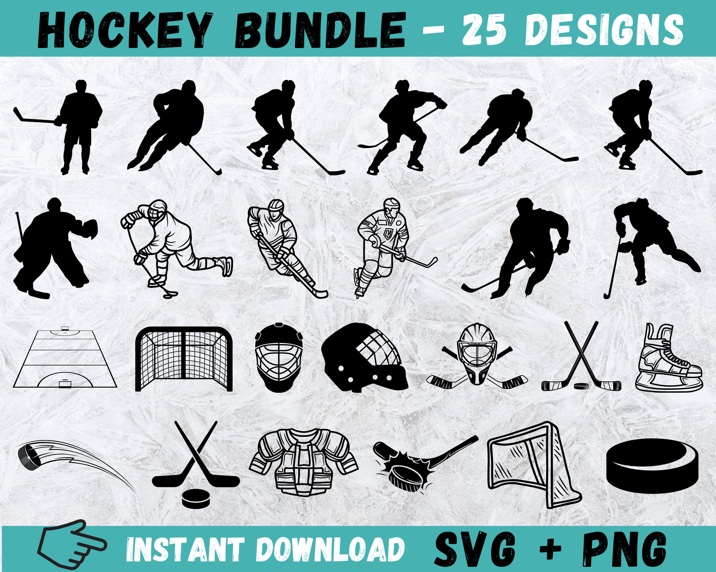 Hockey Svg Bundle Hockey Svg Hockey Silhouette Ice Hockey - Etsy Canada