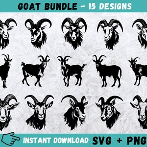 Goat SVG Bundle: Hand-drawn Goat Designs (instant Download) - Etsy