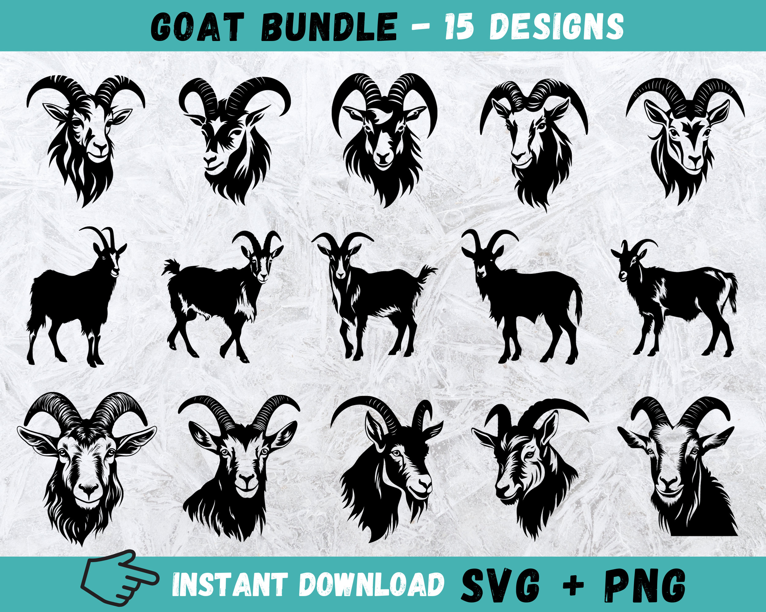Goat SVG Bundle: Hand-drawn Goat Designs (instant Download) - Etsy