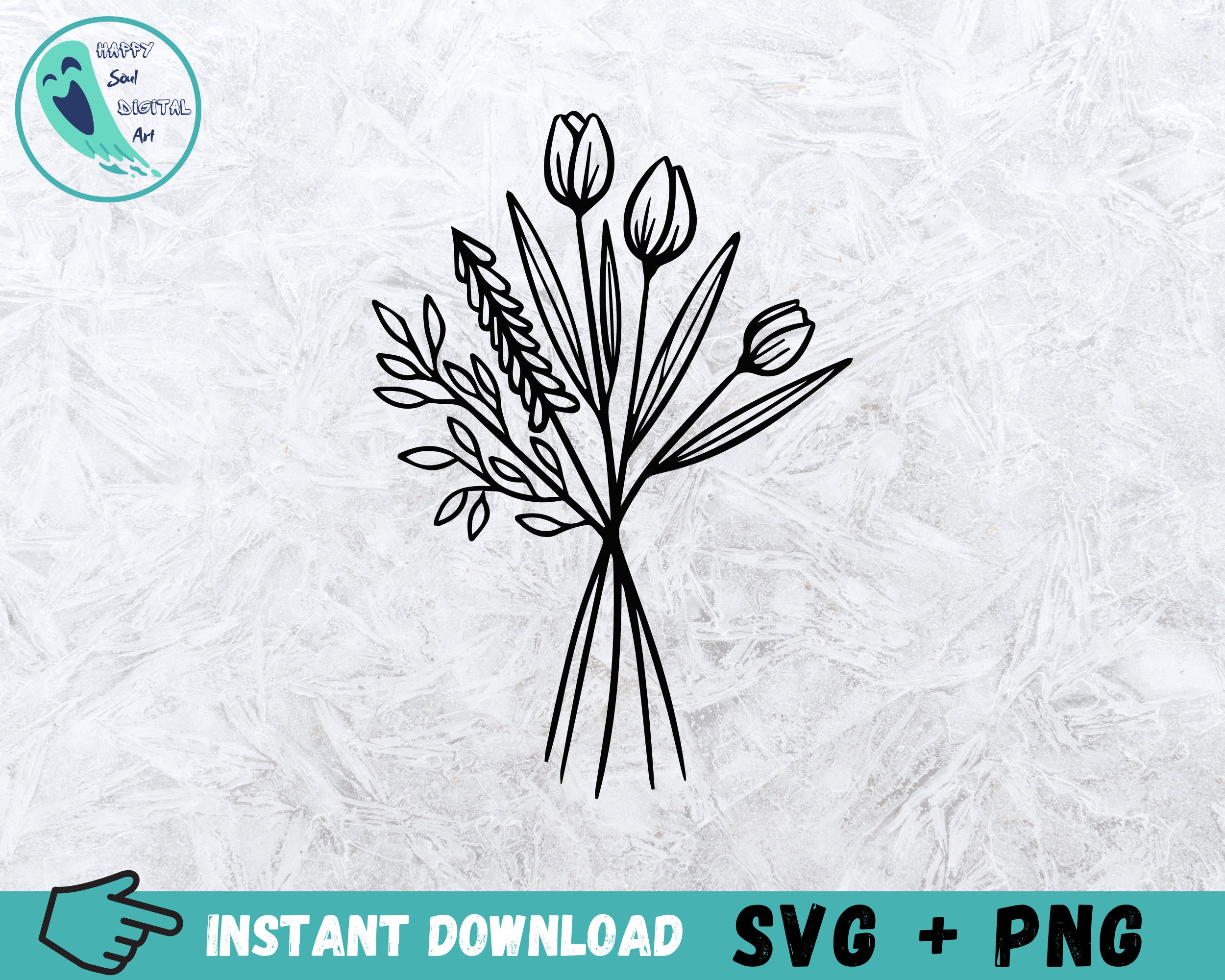 Floral Bouquet Svg Flower SVG Flowers Svg Flower Bouquet - Etsy