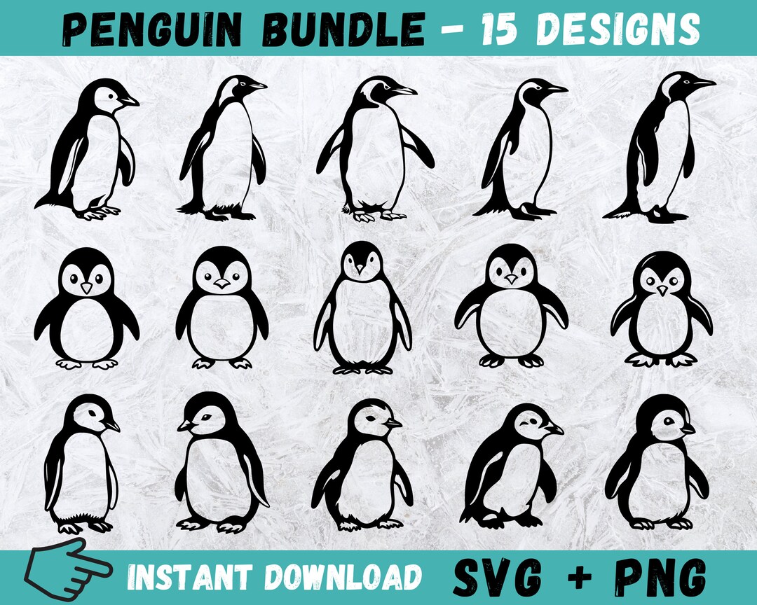 Penguin SVG, Penguin Clipart, Penguin Cut Files, Penguin Silhouette ...