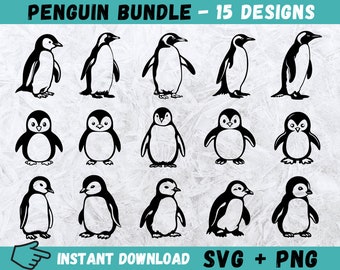 Penguin SVG, Penguin Clipart, Penguin Cut Files, Penguin Silhouette ...
