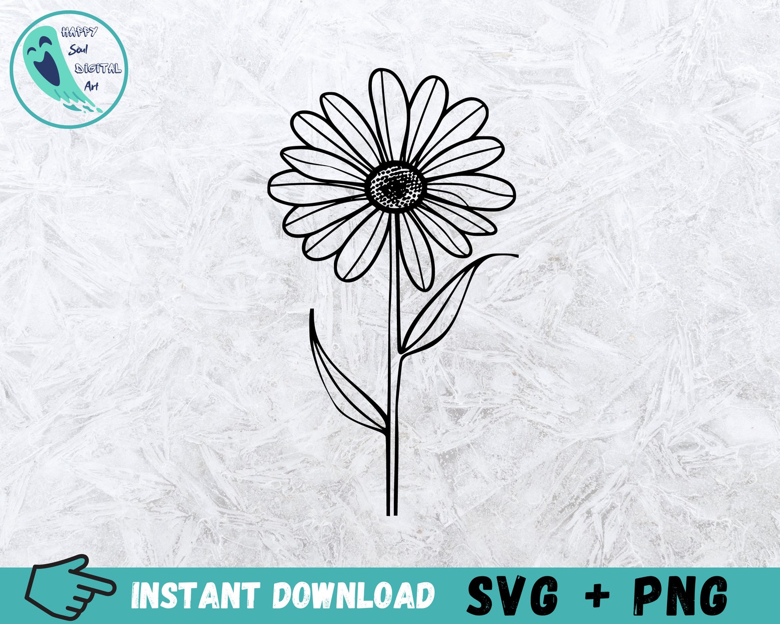 Daisy SVG Bundle: Hand-drawn Floral Clipart (instant Download) - Etsy