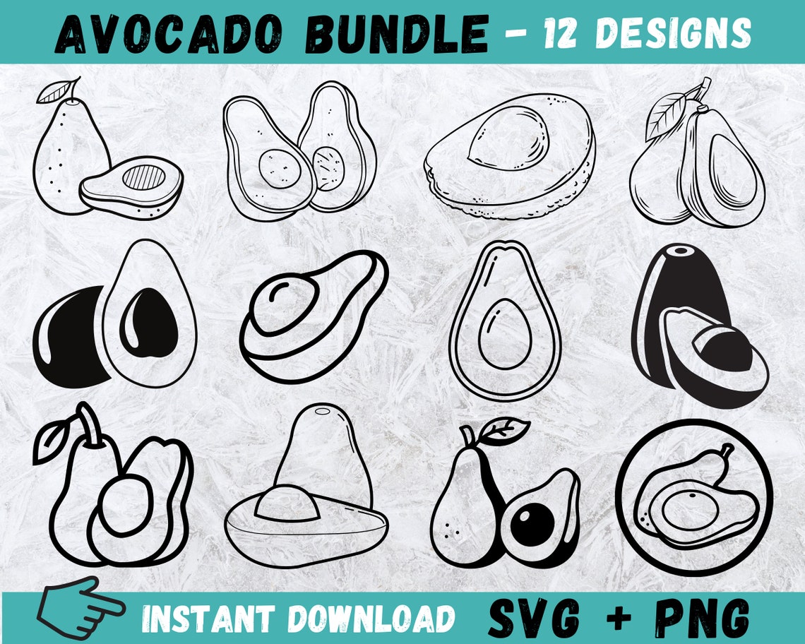 Avocado Svg Avodaco Svg Bundle Avocado Clipart Avocado | Etsy