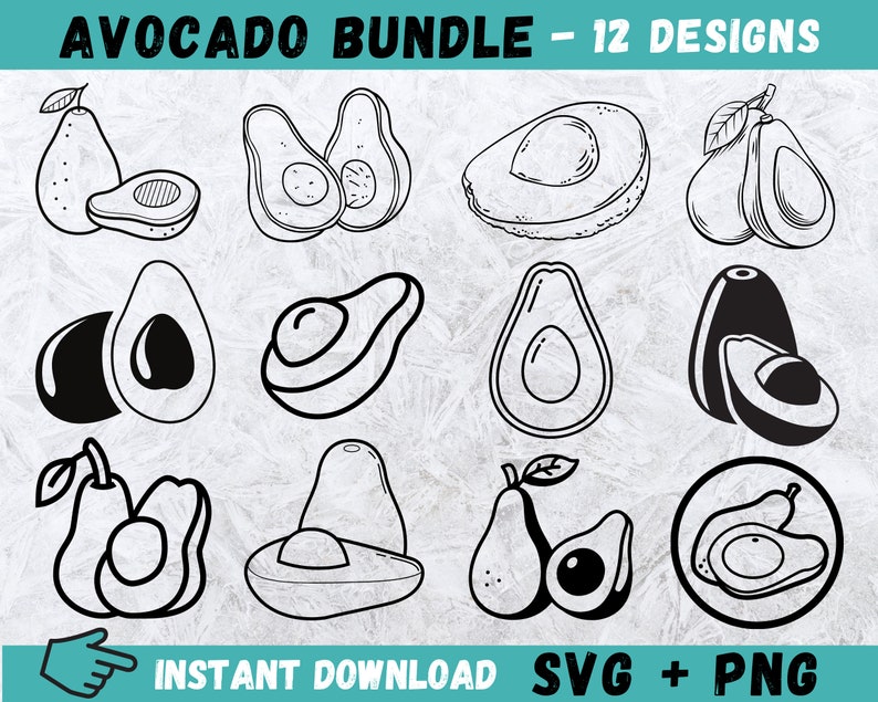 Avocado Svg Avodaco Svg Bundle Avocado Clipart Avocado | Etsy