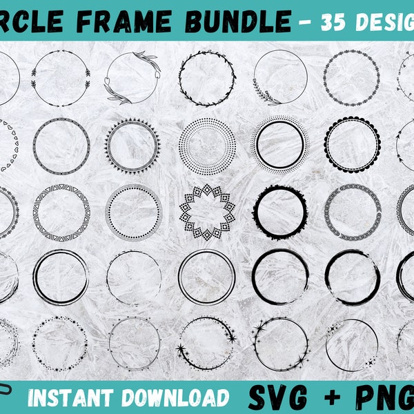 Circle Frame Svg - Etsy
