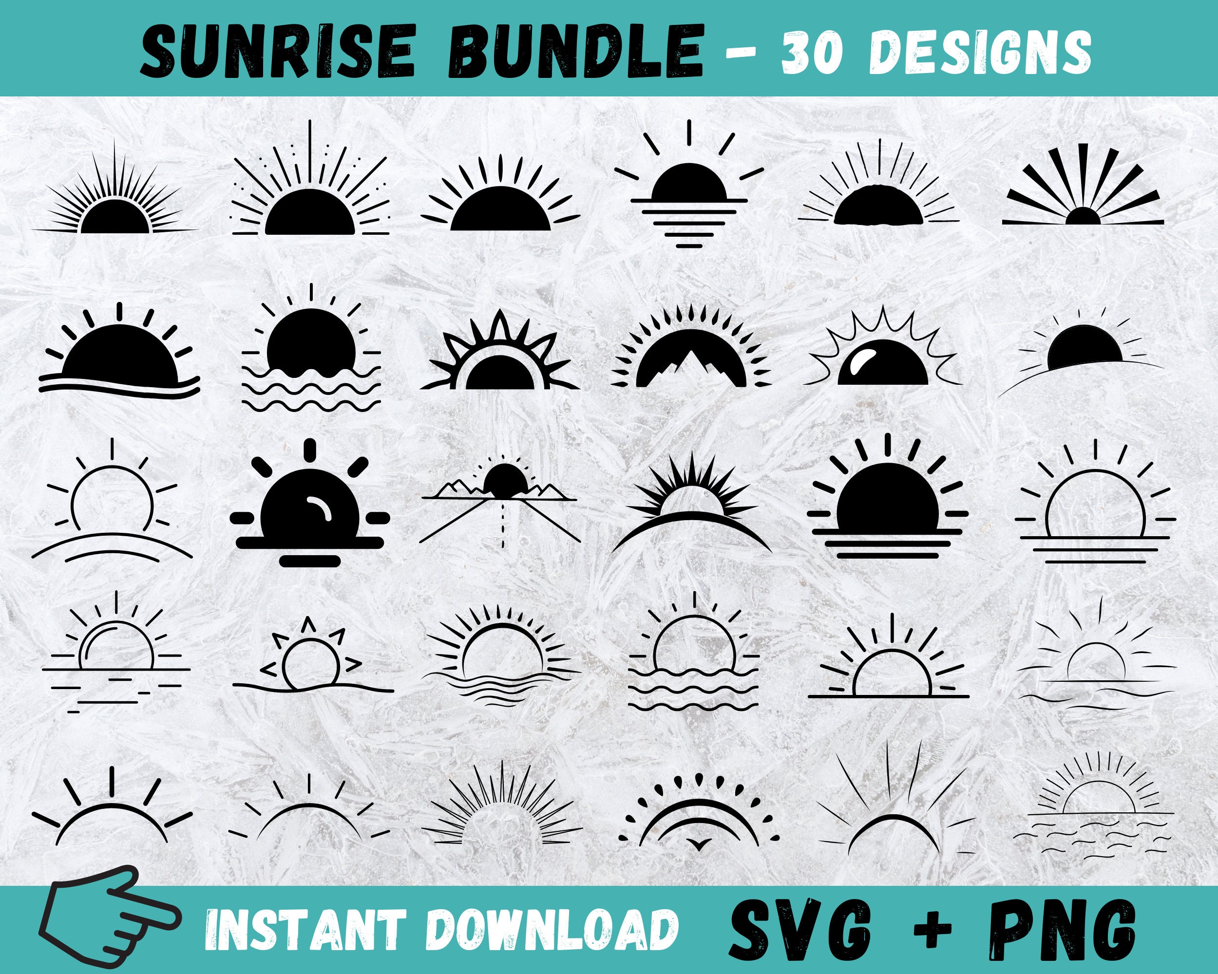 Sunrise SVG Sun Svg for Cricut Sunrise Clipart Sunrise Cut | Etsy