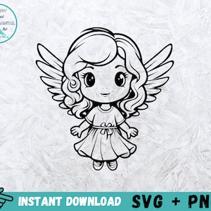 Angel SVG Bundle, Angel Cricut, Kid Angel Silhouette, Angel Cut File ...