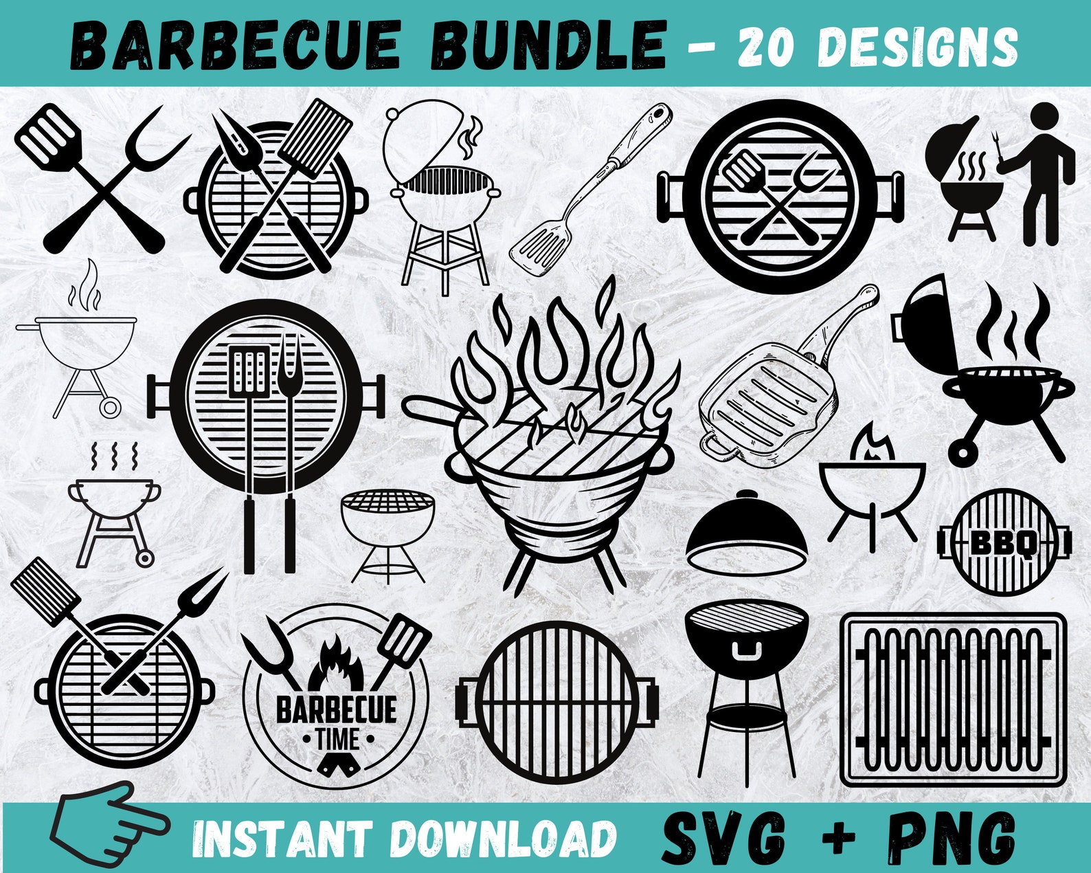 Barbecue SVG BBQ SVG Bundle Grill Master Svg Grill Monogram - Etsy