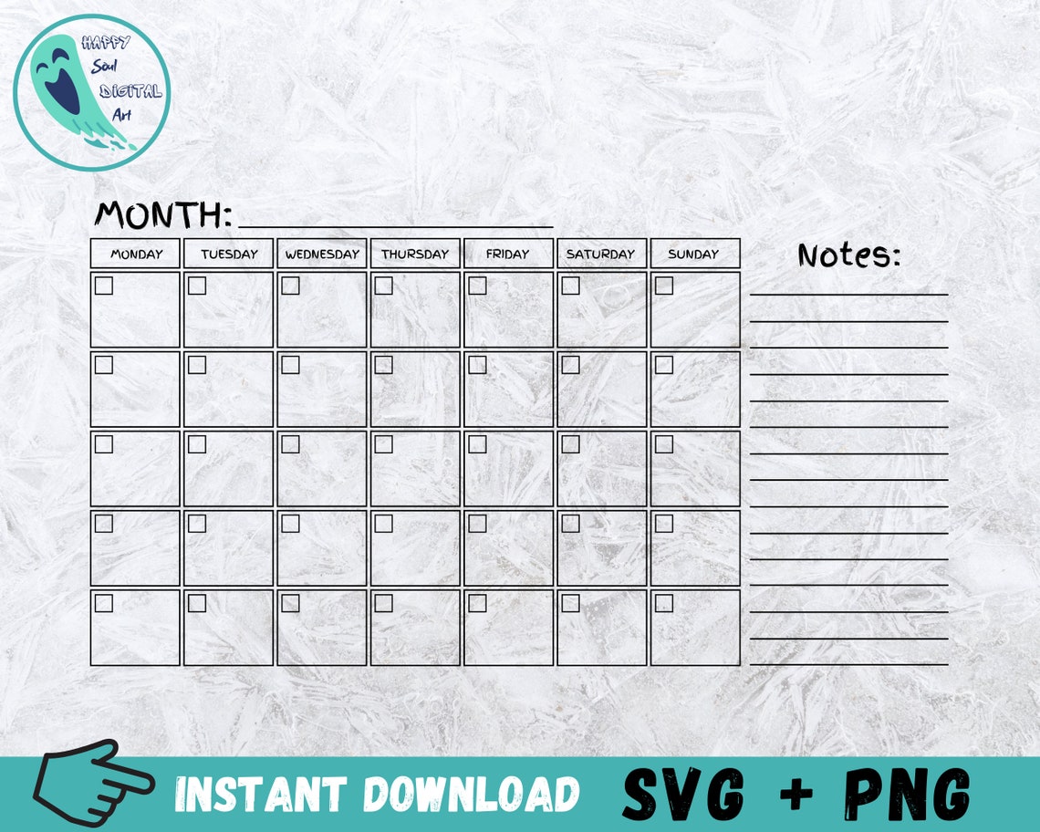 Calendar SVG Calendar Svg Bundle Calendar Cut File Home - Etsy