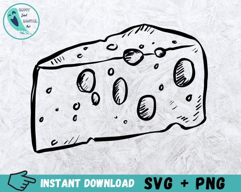 Cheese SVG Cheese Outline SVG Cheese Digital File Cheese - Etsy