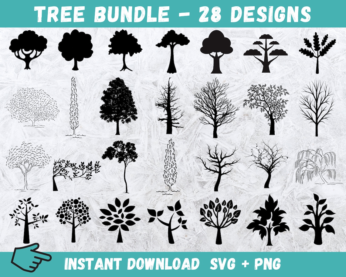Baum SVG Wald SVG Bäume SVG Baum Silhouette SVG Cut Files - Etsy.de