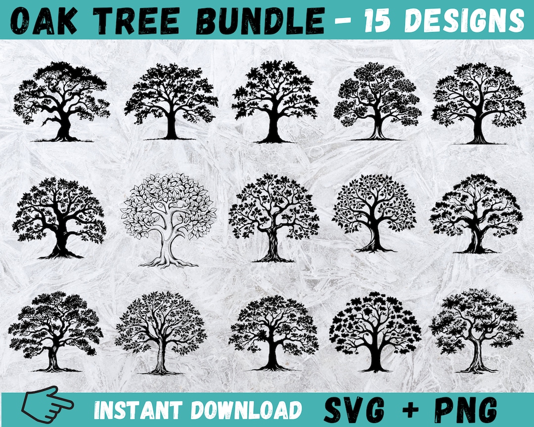 Oak Tree SVG, Tree Svg, Big Tree Svg, Oak Tree Cricut, Oak Svg, Outdoor ...