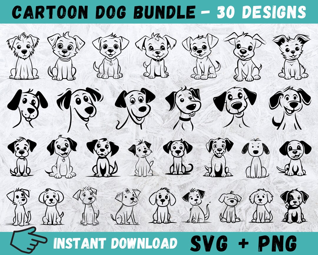 Cartoon Dog SVG, Cute Dog SVG, Puppy Svg, Puppies Svg, Dog Svg, Cricut ...