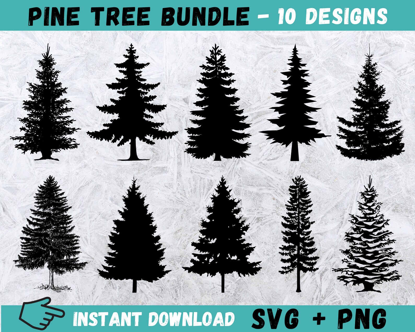 Tree SVG Bundle: 122 Forest Designs, Clipart, Cut Files (SVG, PNG) - Etsy