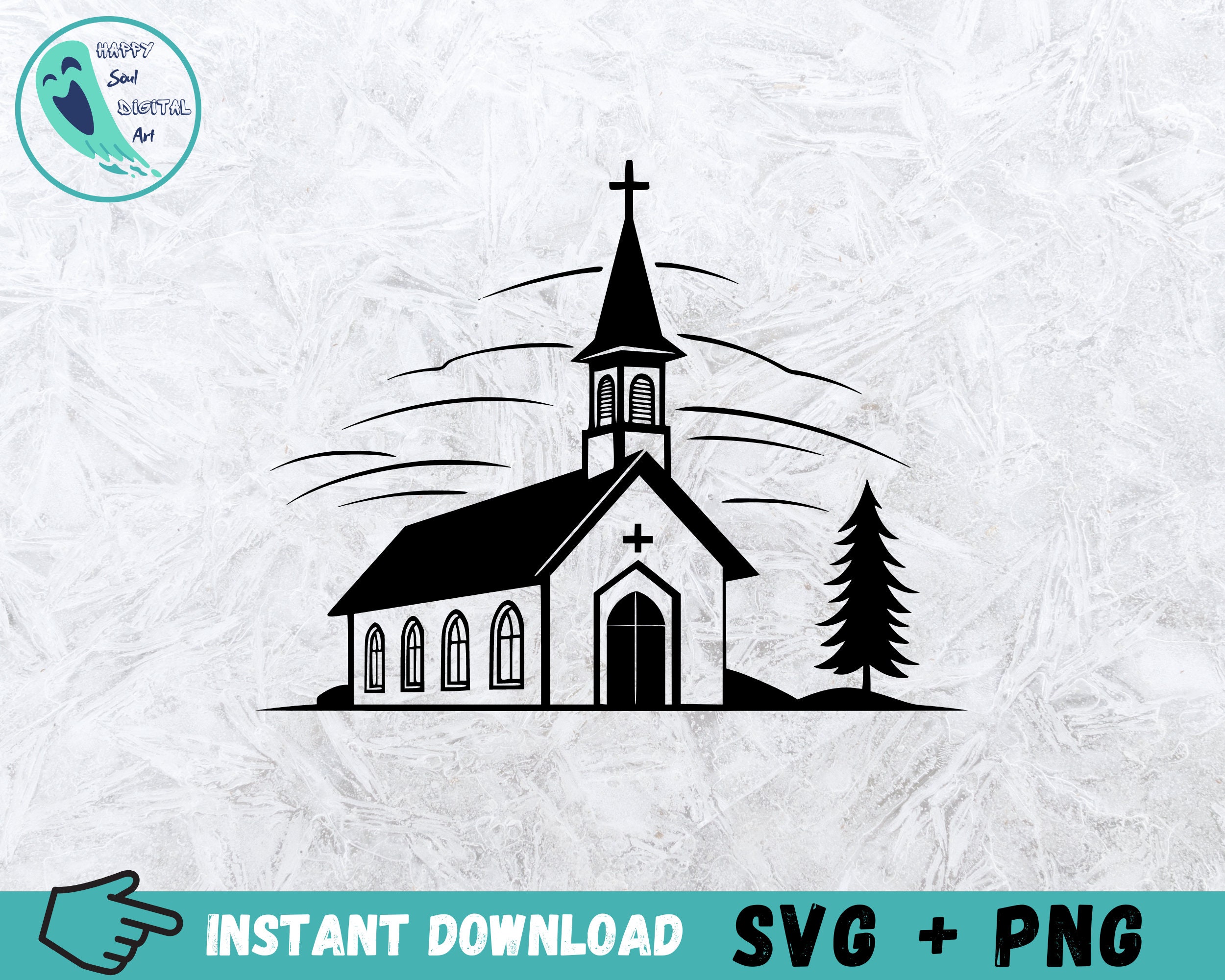 Church SVG Bundle: Hand Drawn Religious Clipart (instant Download) - Etsy