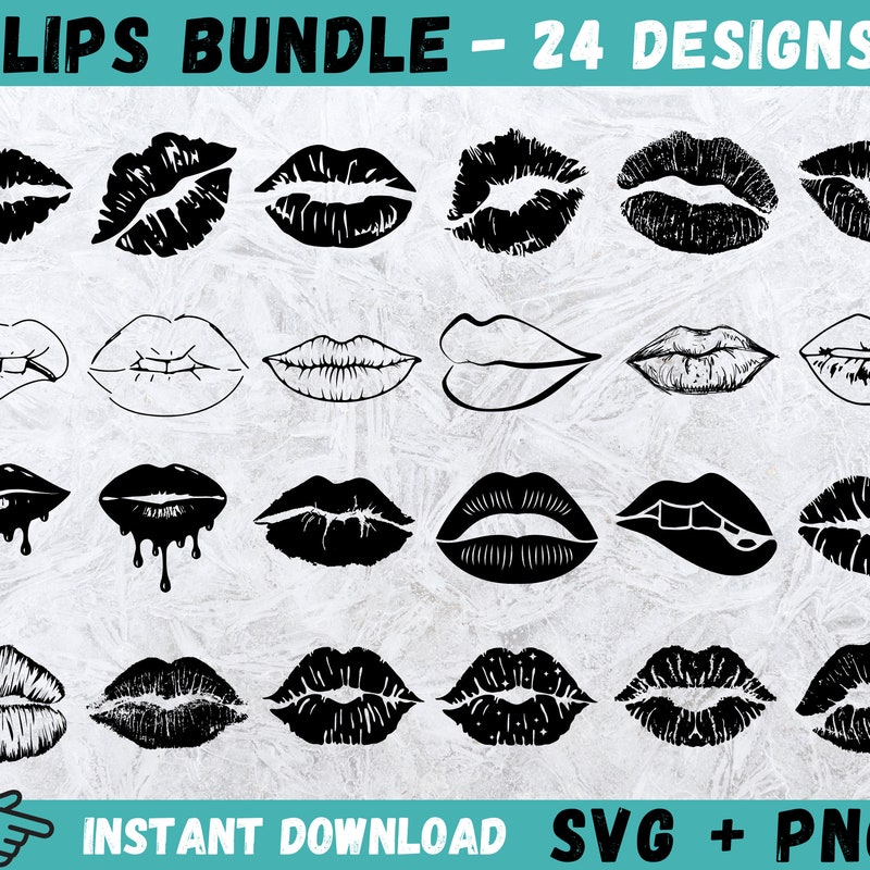 Lips Svg - Etsy