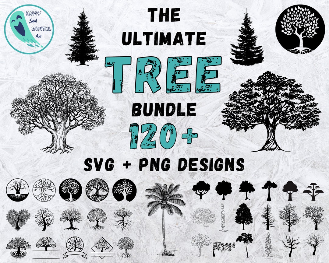 Tree SVG, Trees SVG, Forest Cricut, Tree Cut File, Pine Tree Clipart ...