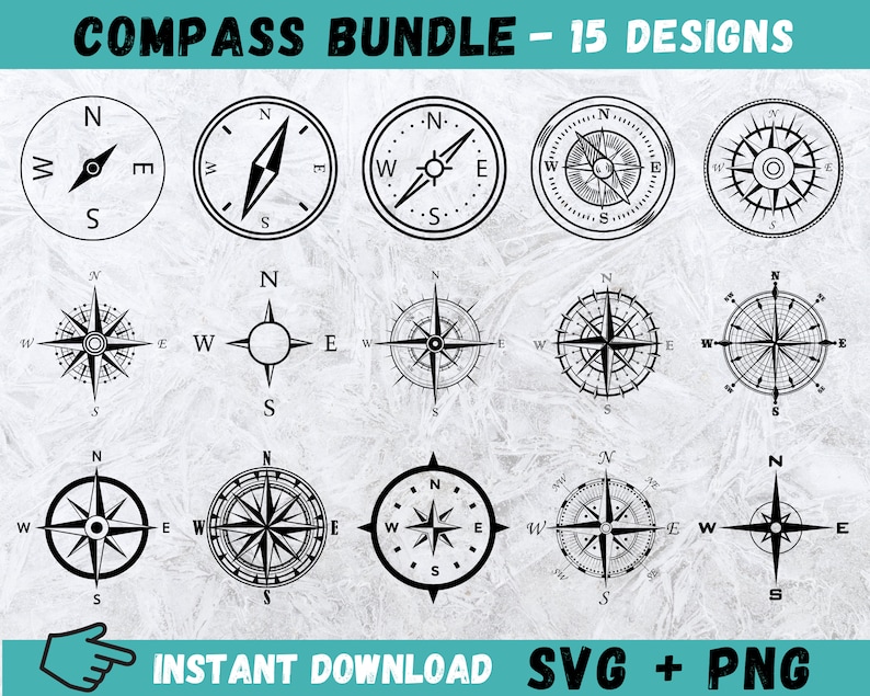 Compass SVG, Compass Cricut, Compass Rose, Nautical Compass Svg ...