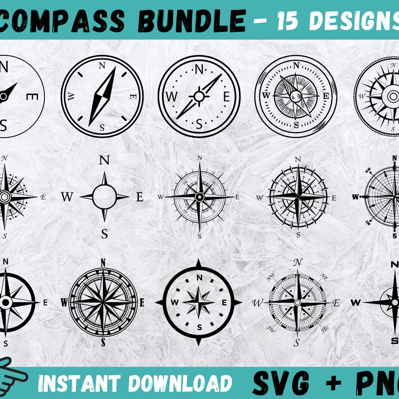 Compass Svg - Etsy