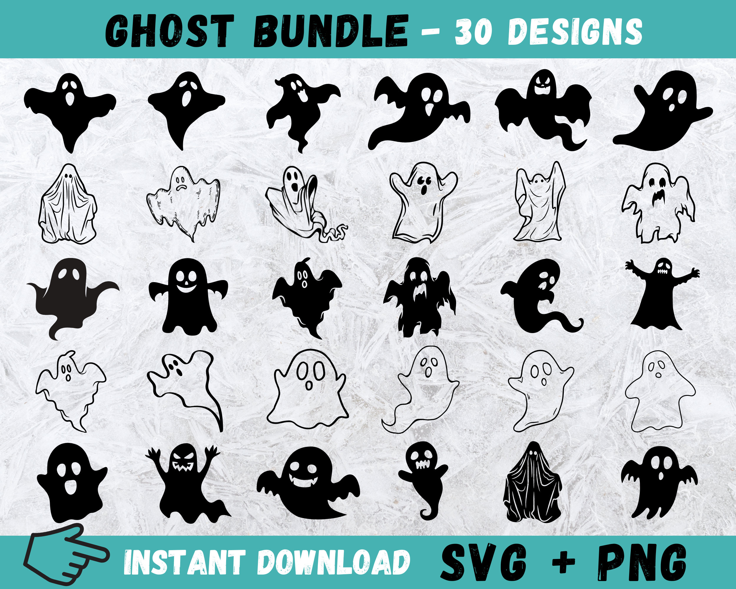 Ghost Bundle SVG Halloween Svg Spooky Season Svg Ghost - Etsy