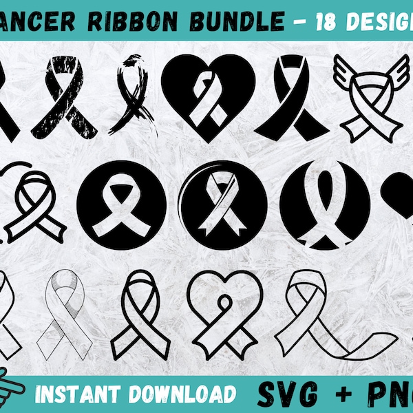 Cancer Ribbon Svg - Etsy