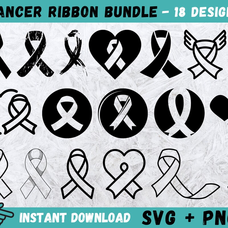 Cancer Ribbon Svg - Etsy