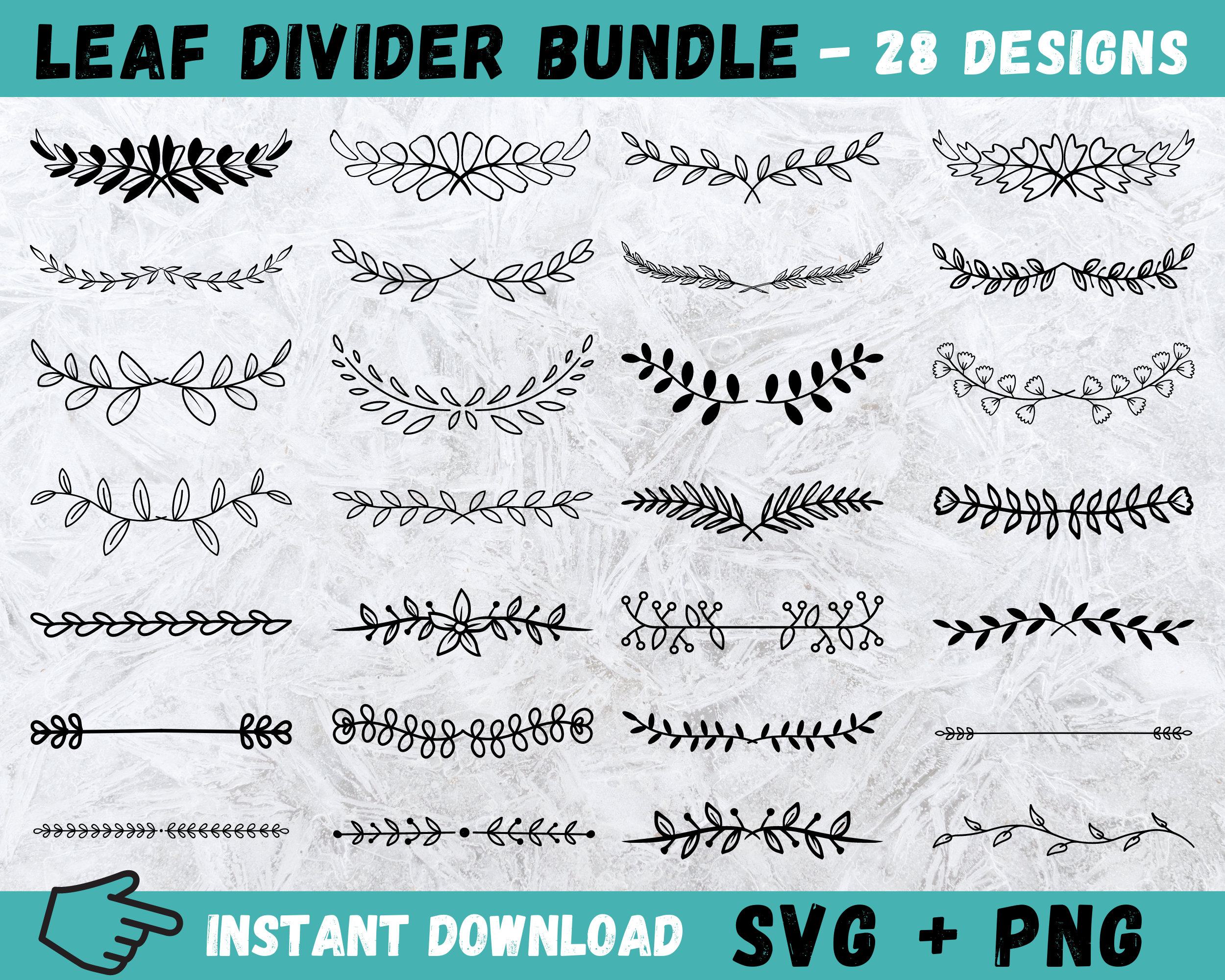 Leaf Divider Svg Divider Svg Bundle Leaf Divider Cricut - Etsy Australia
