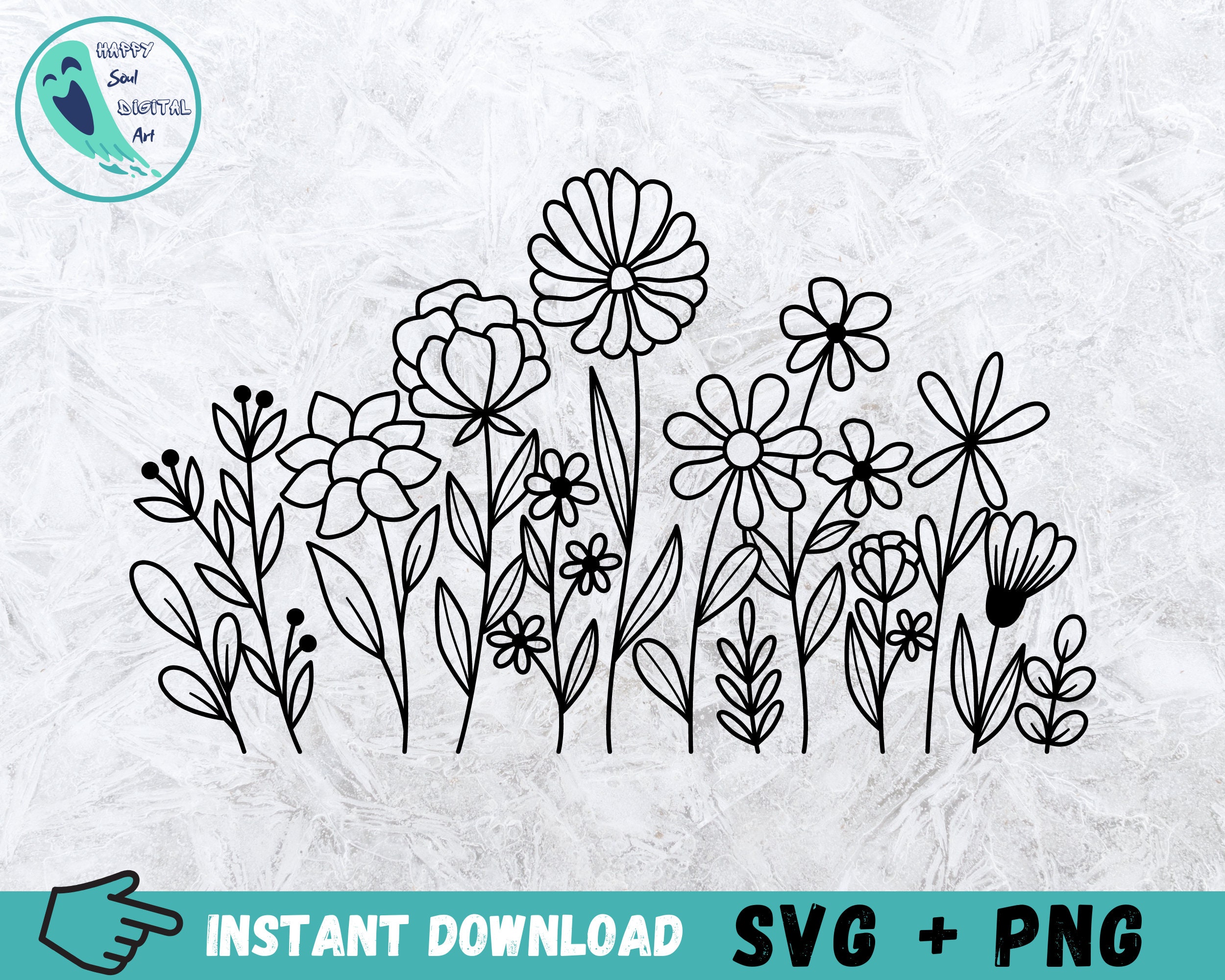 Wildflowers Svg Flowers Svg Wildflowers Cricut Flowers Svg - Etsy