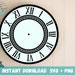 Clock Face SVG Cut File, Clock Face Template, Commercial Use, Instant ...