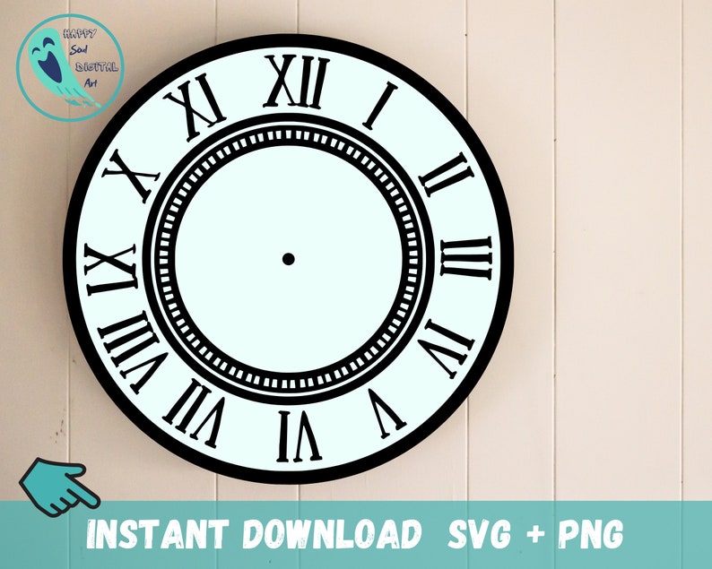 Clock Face SVG Cut File Clock Face Template Commercial Use - Etsy