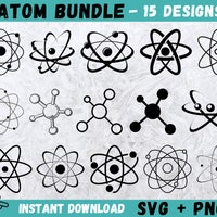 5 Biochemical Molecules Bundle. Vector Graphic Files for Cutouts ...