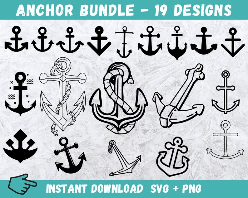 Anchor SVG Nautical SVG Anchor Clipart Cut File for Cricut - Etsy