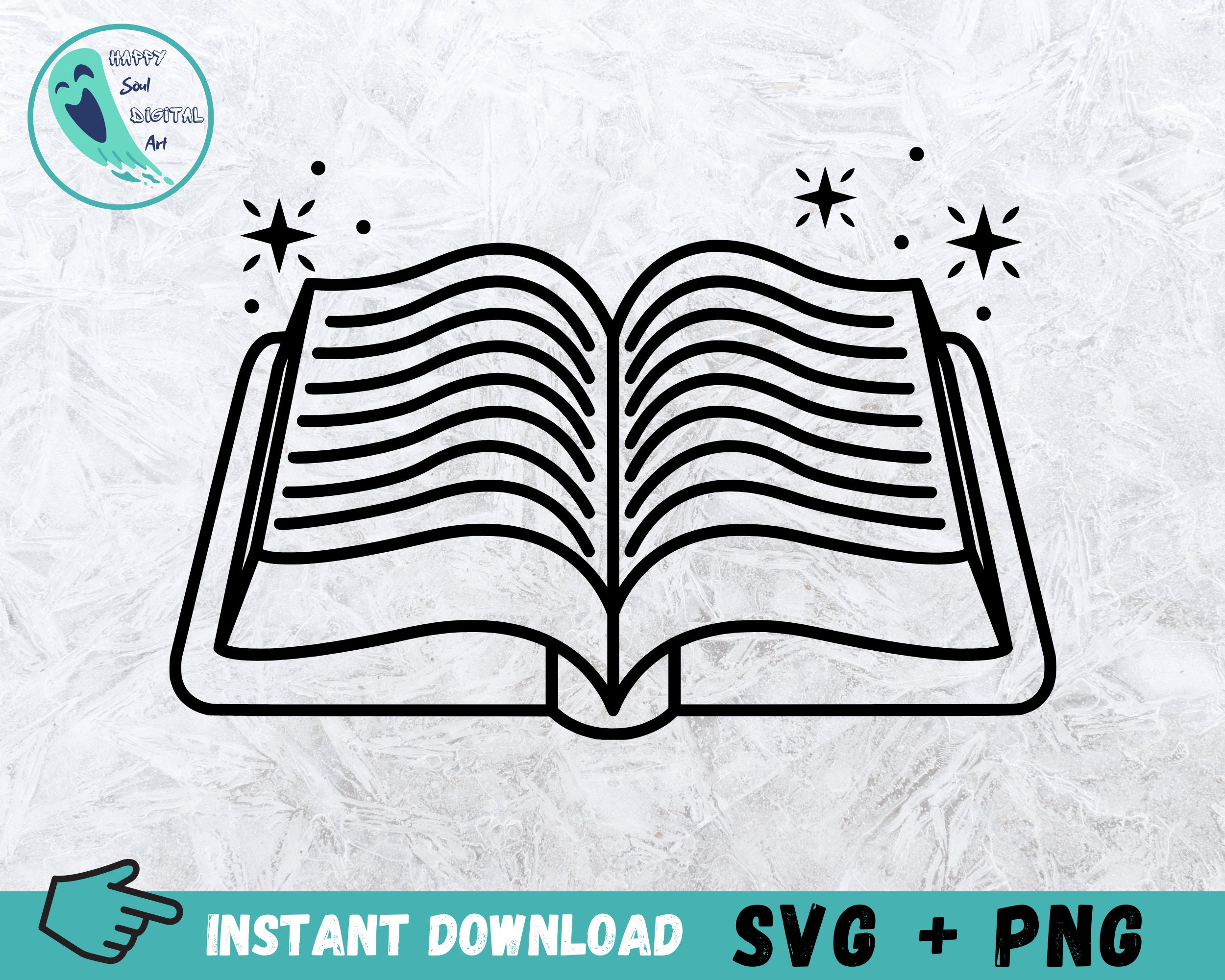 Book SVG Books Svg Library SVG Book Silhouette Magazine - Etsy