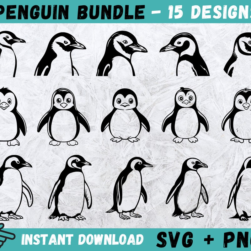 Penguin Svg - Etsy