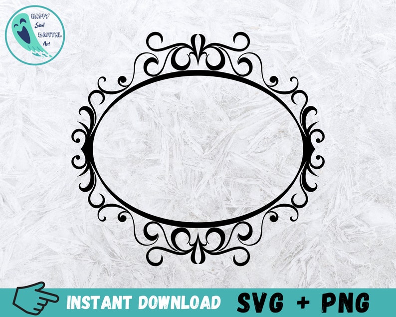 Mirror Frame SVG Decorative Frame SVG Oval Frame Svg Frame - Etsy