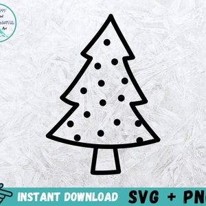 Doodle Tree SVG, Christmas Tree Svg, Christmas Tree Cricut, Christmas ...