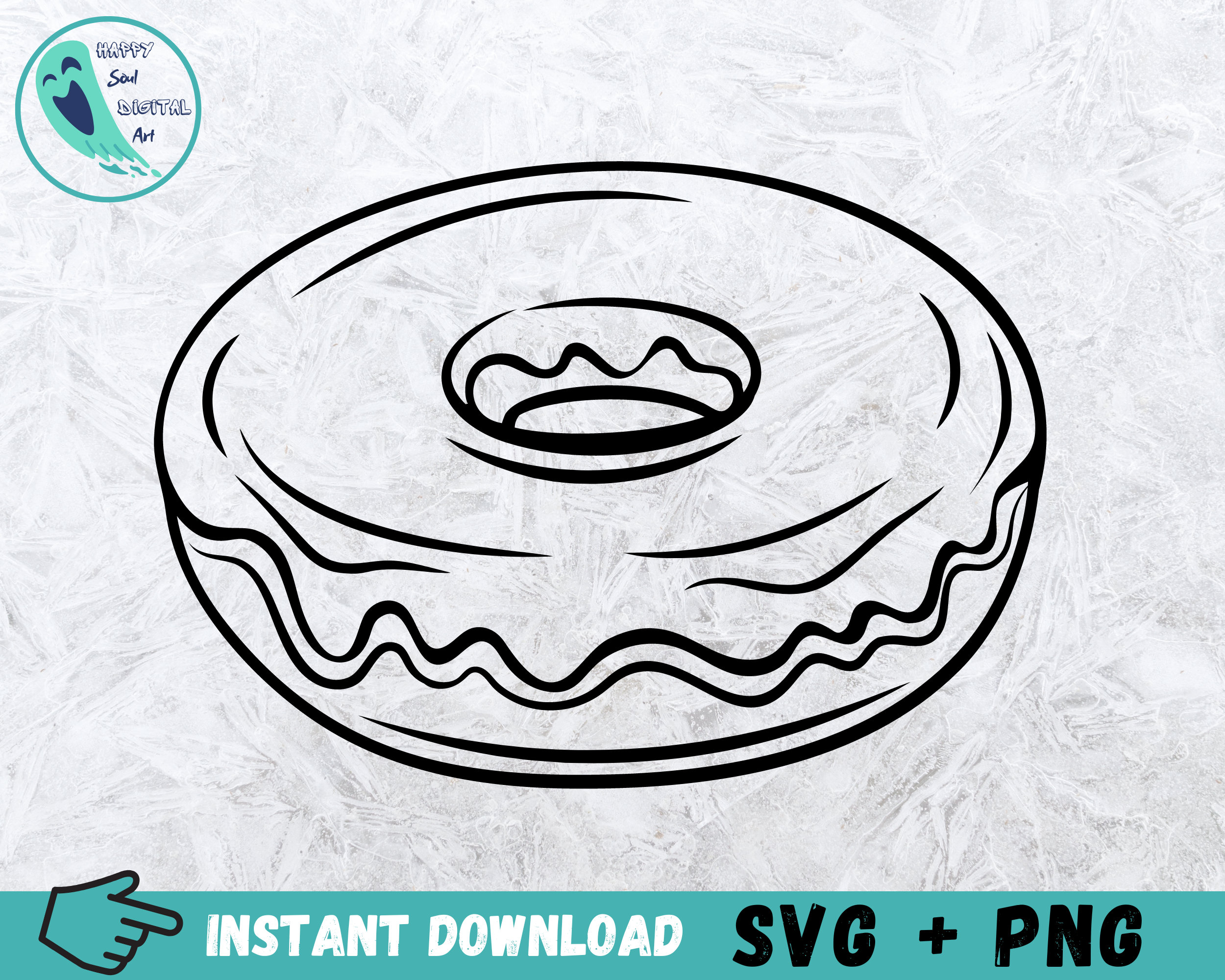 Donut Outline SVG Donut Digital File Donut Doodle Donut Cut - Etsy ...