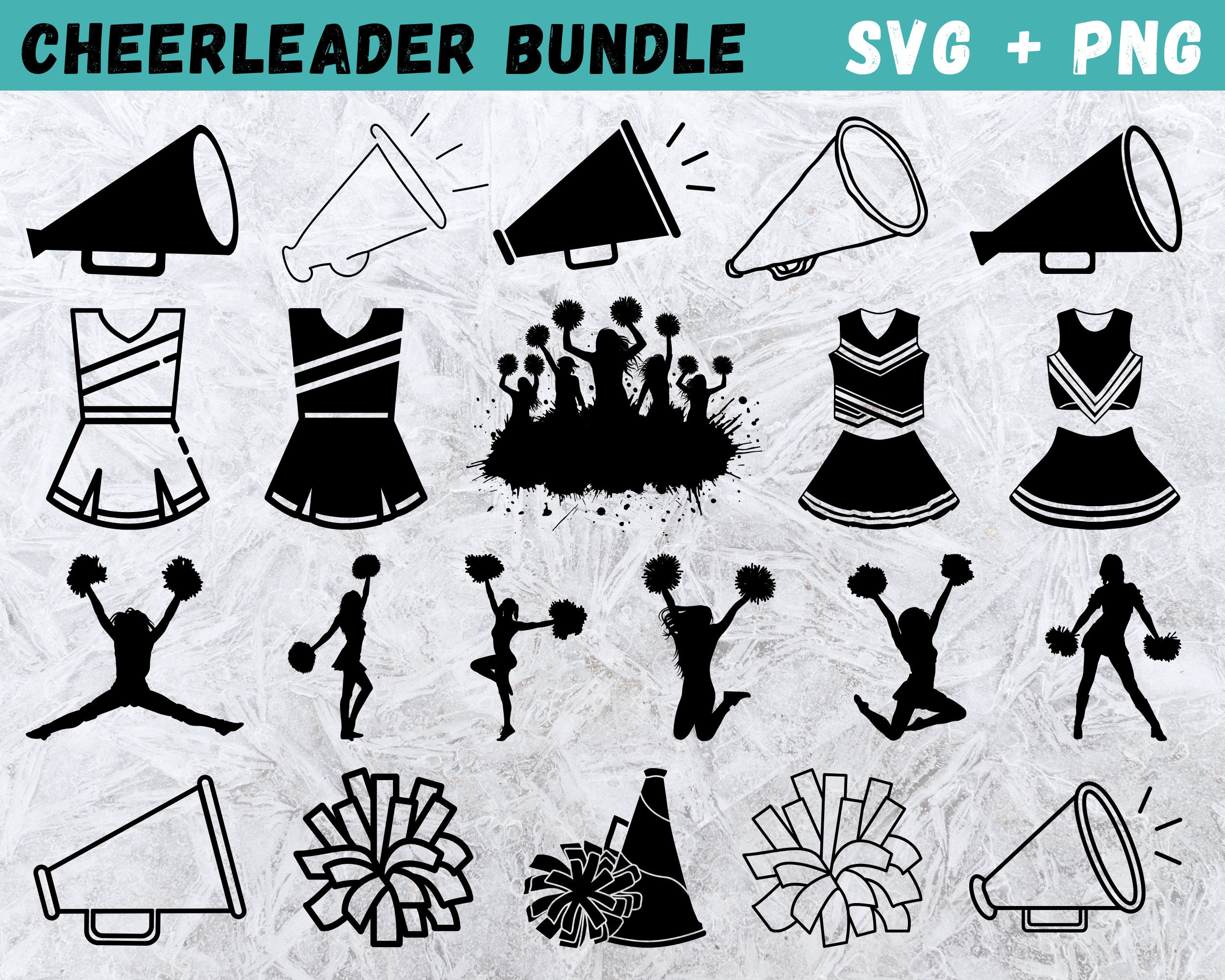 Cheerleader Svg Cheer Silhouette Cheer Cut File Cheerleader - Etsy