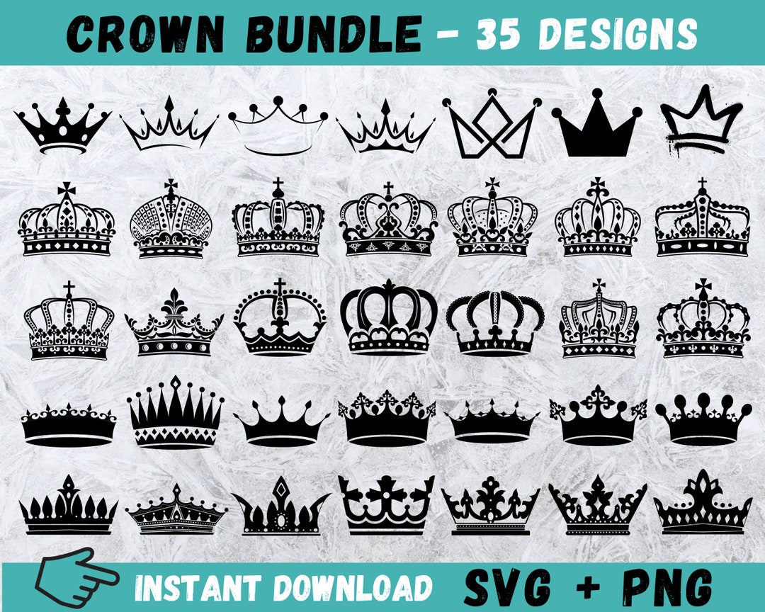 Crown SVG Bundle: 35 Royal Designs (digital Download) - Etsy