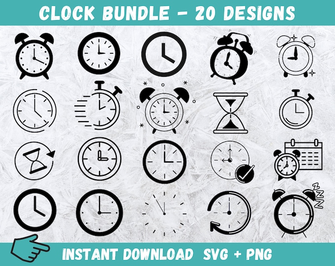Clock SVG/ Watch SVG/ Time Svg/ Wall Clock Svg/ Clipart/ Cut Files ...