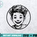 Happy Child Face Svg, Happy Kid Face Svg, Kid Face Svg, Children Face ...