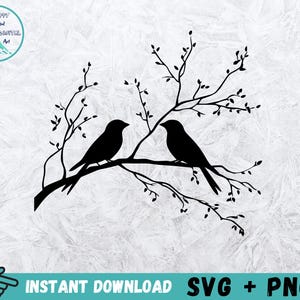 Birds Svg, Birds on Branches SVG, Flock of Birds Svg, Birds on Tree Svg ...